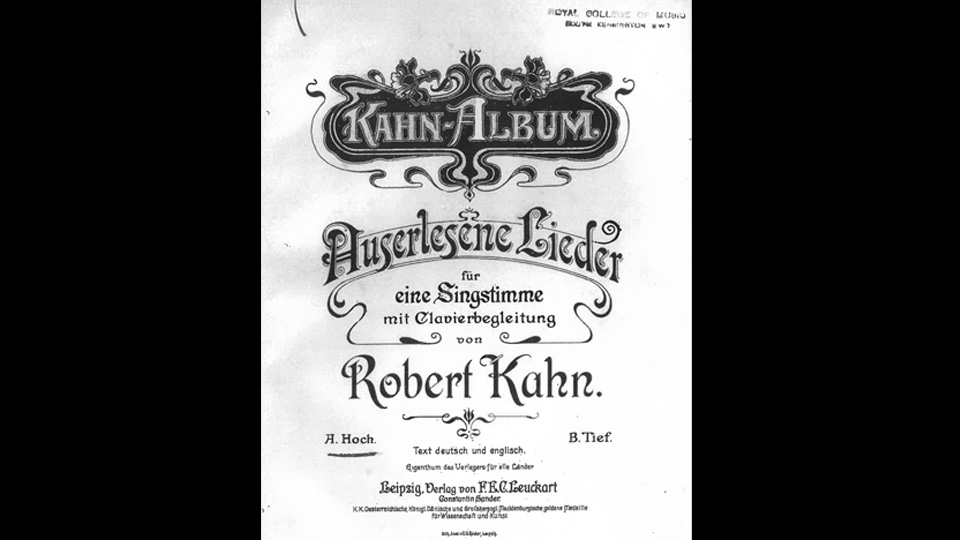 Discovering the Music of Robert Kahn | Royal College of Music